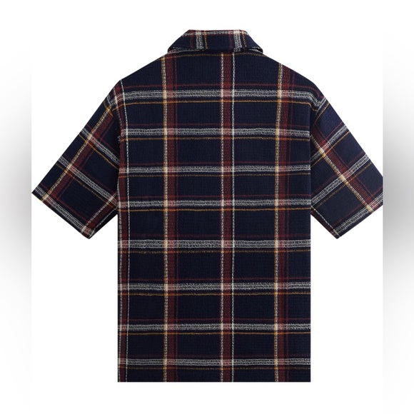 Kith | Shirts | New Kith Shadow Plaid Boxy Collard Overshirtnocturnal ...
